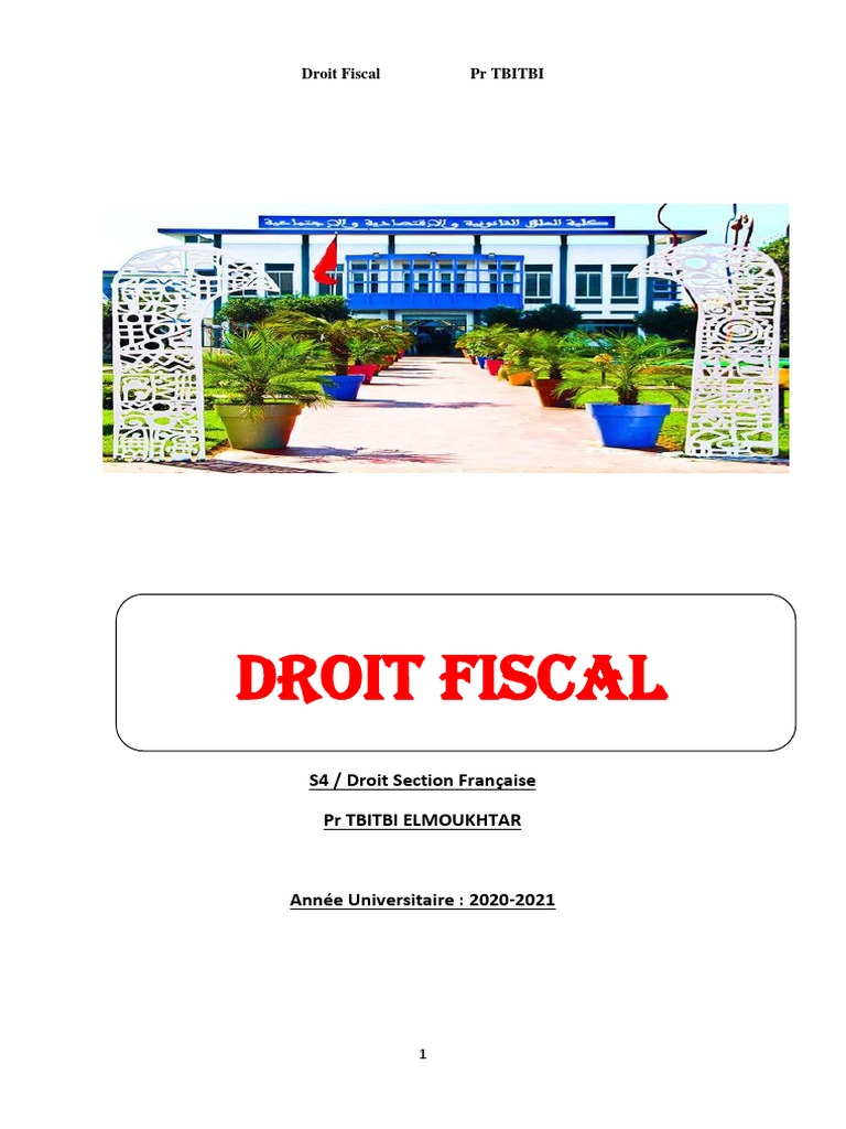 Principes du Droit Fiscal | PDF | Impôts | Impôt progressif