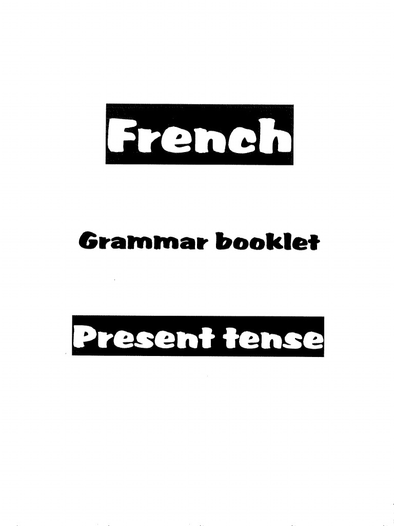French Present Tense Grammar Exercises | PDF