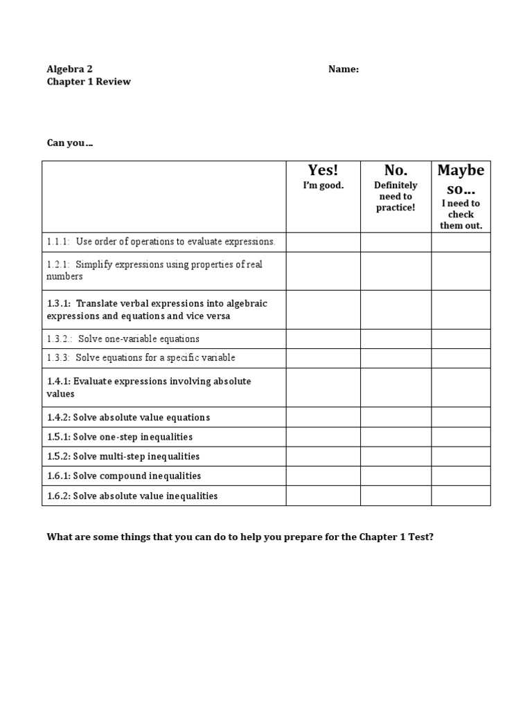 A2 CH 1 Review 2011 | PDF | Teaching Methods & Materials