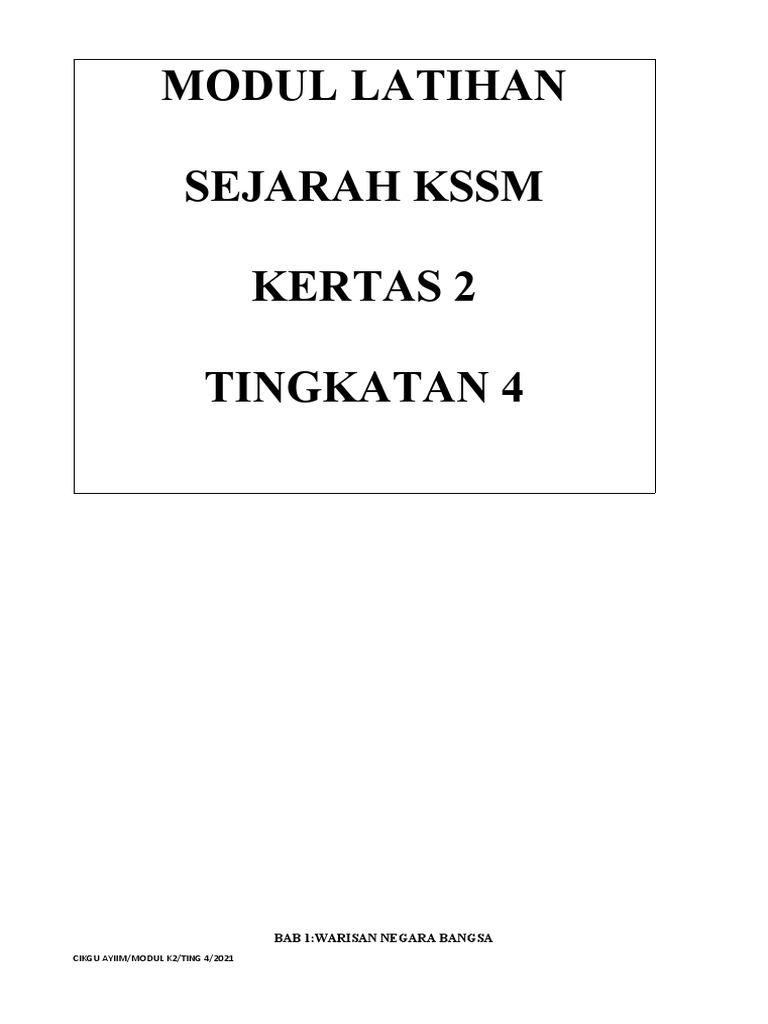 Modul Ting 4 K2 | PDF