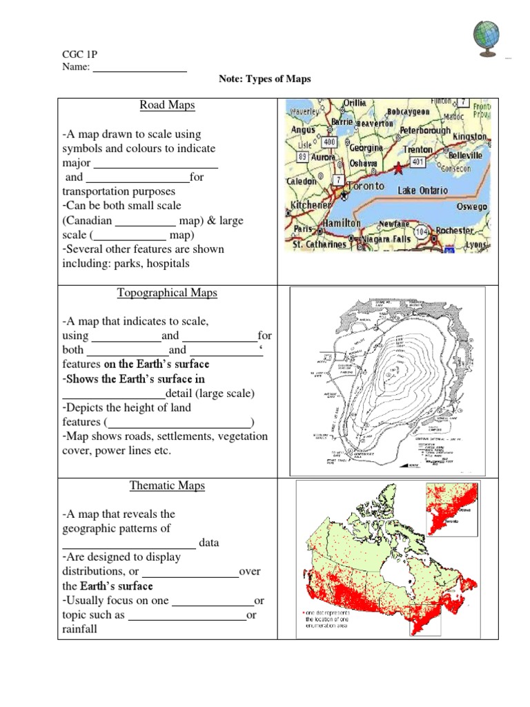 Types of Maps Handout | PDF
