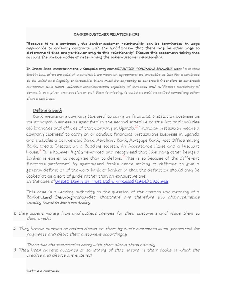 Banker Customer | PDF | Banks | Bankruptcy