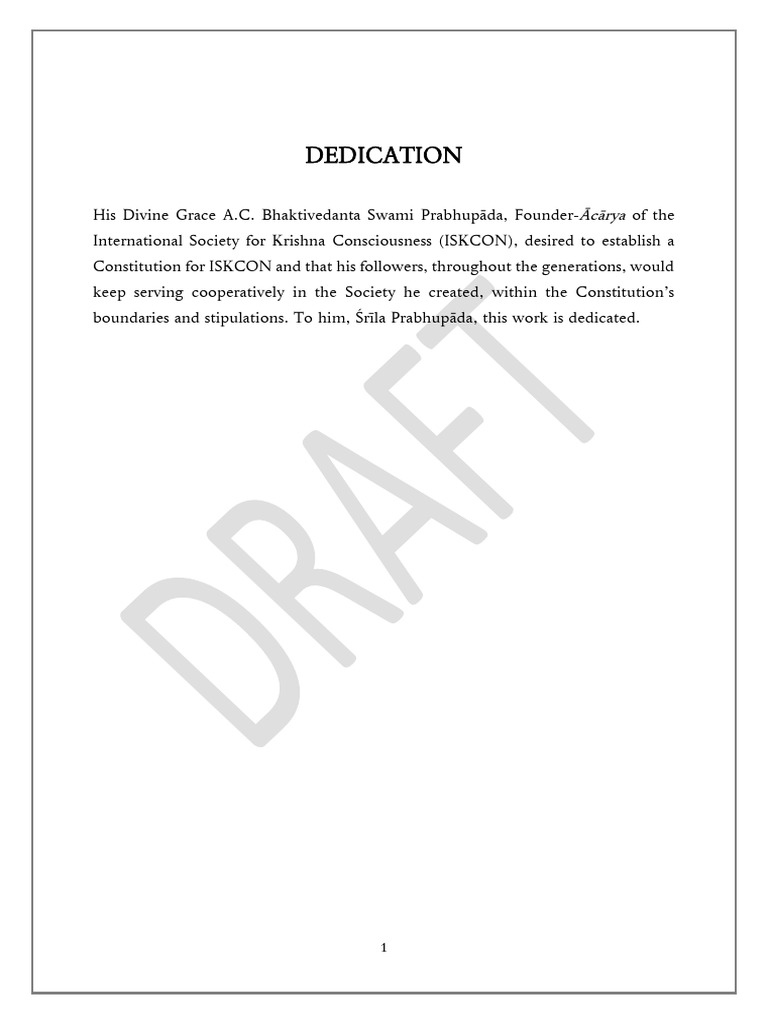 ISKCON Constitution, Draft 4 (09 Feb 2023 With Watermark) | PDF ...