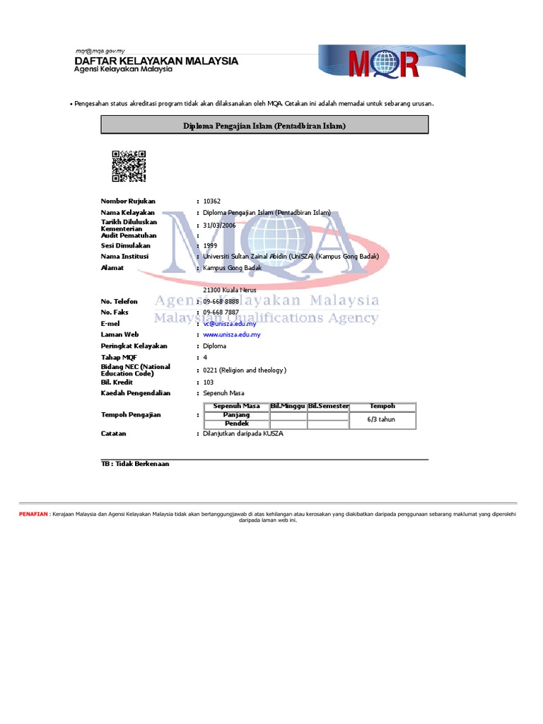 Sijil Mqa Pdf