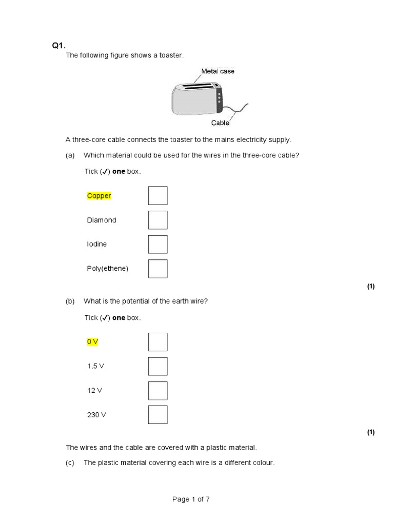 P5 Revision Homework | PDF | Electrical Resistance And Conductance ...