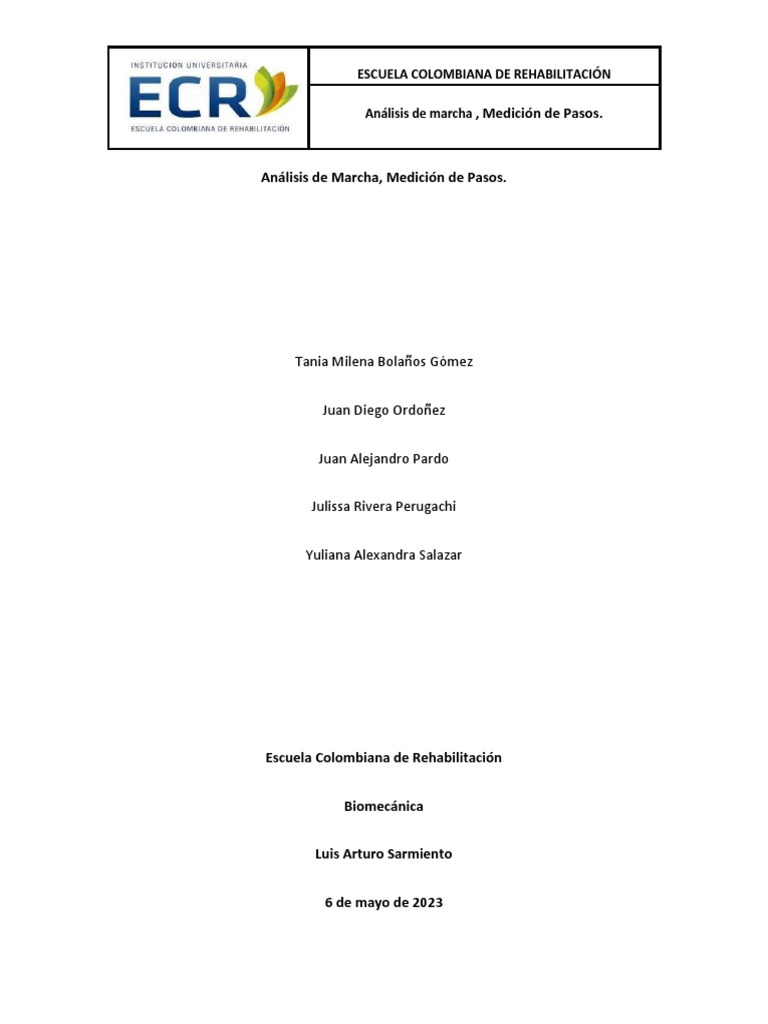 Análisis de Marcha 1 | PDF