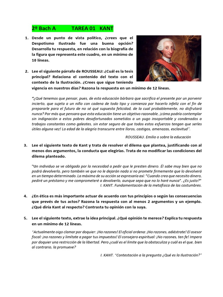TAREA 01_2A_Kant (1) | PDF | Immanuel Kant | Jean-Jacques Rousseau