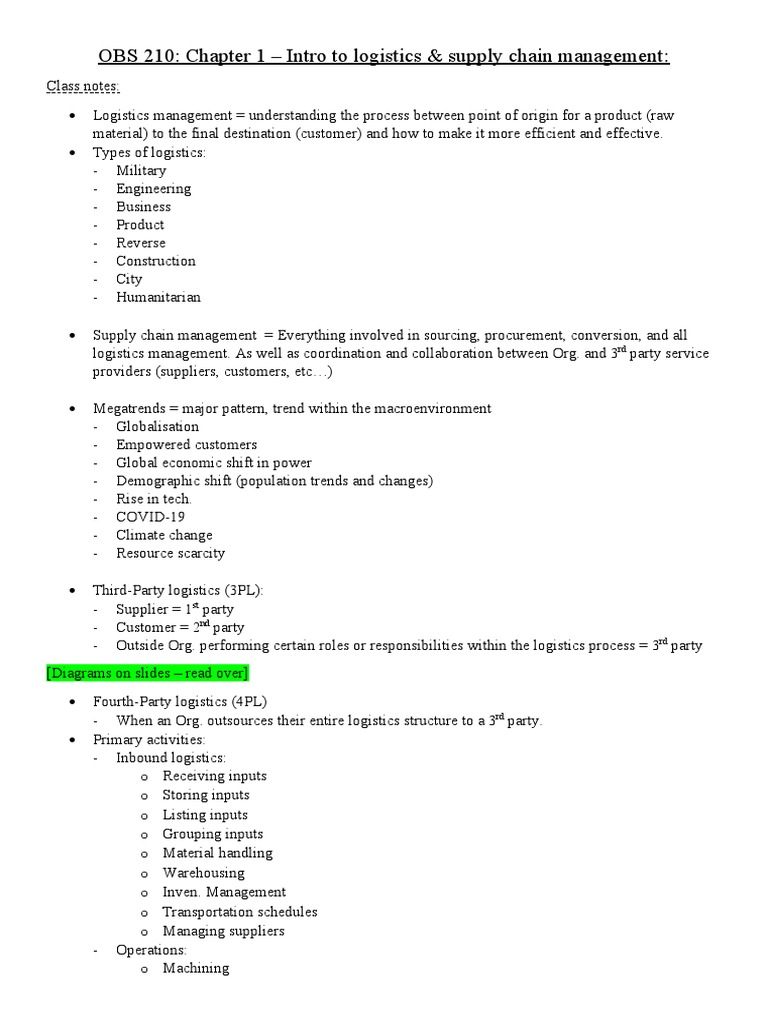 OBS 210 - Class - Slides Notes (AutoRecovered) | PDF