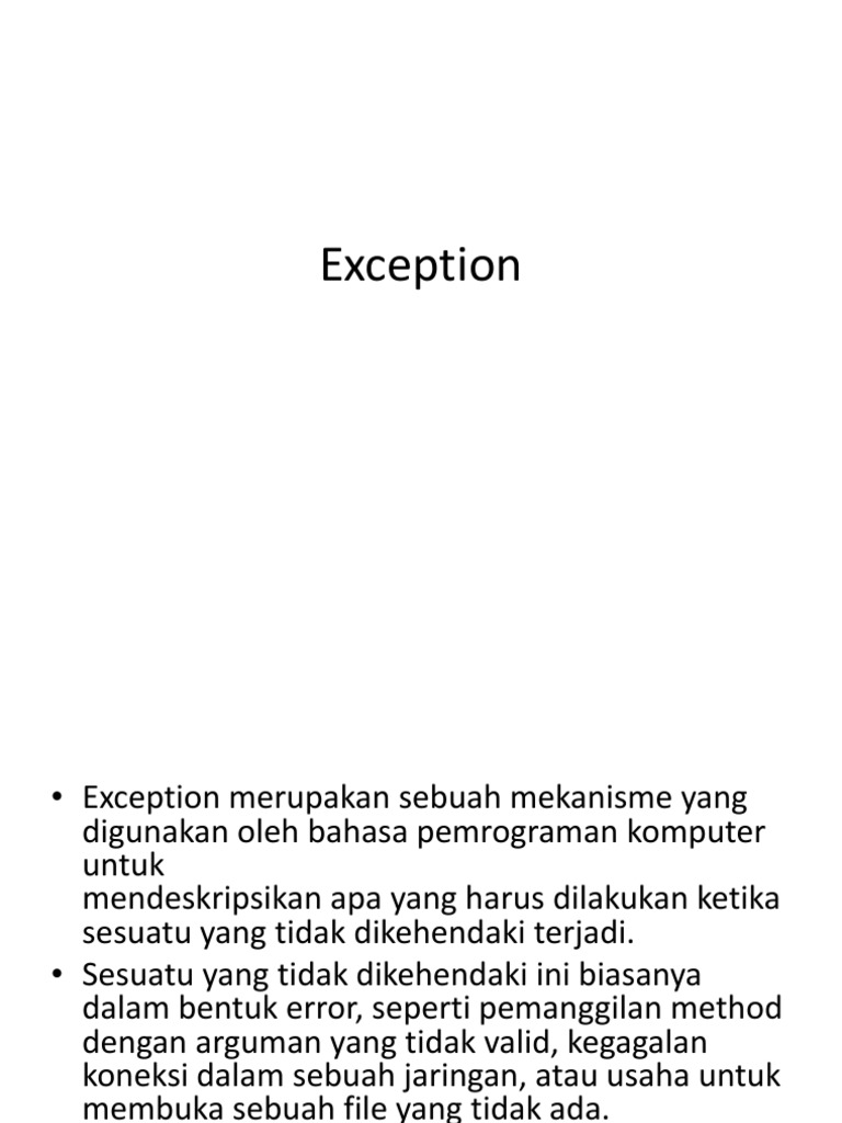 Exception | PDF