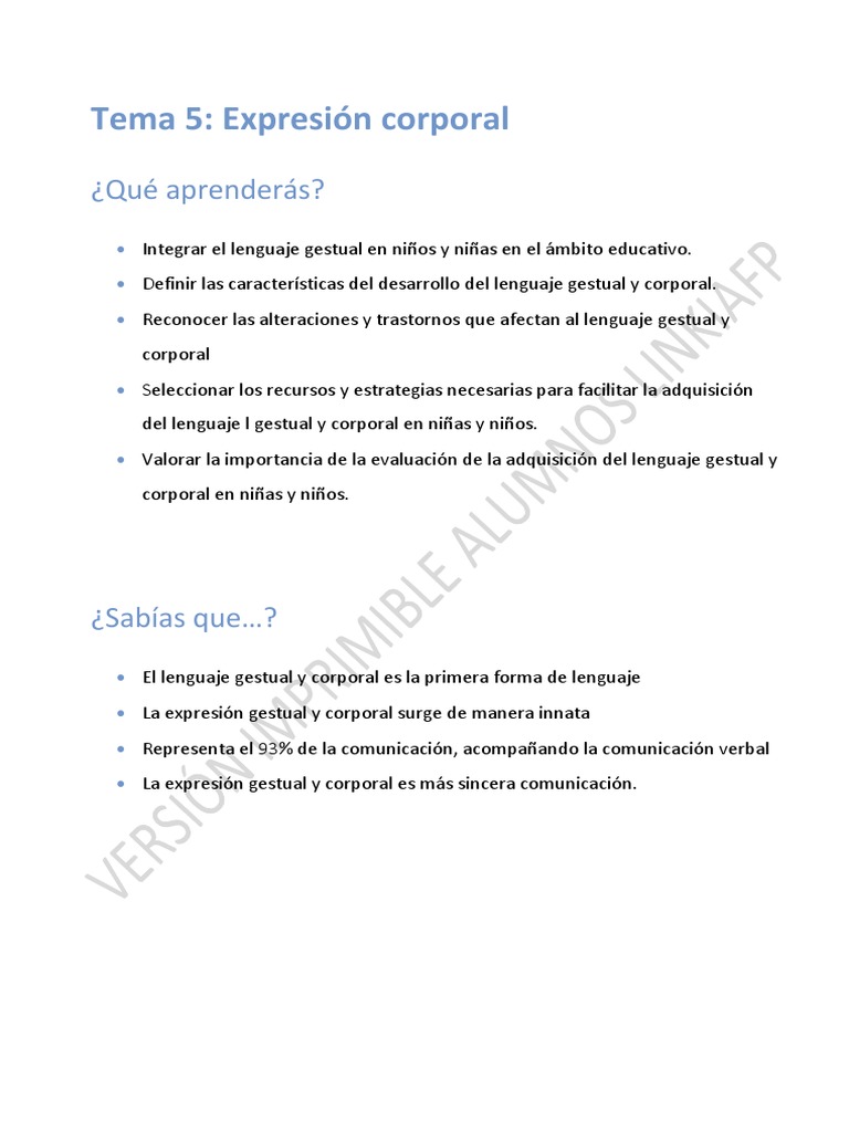 Desarrollo del Lenguaje Gestual Infantil | PDF | Evaluación | Comunicación