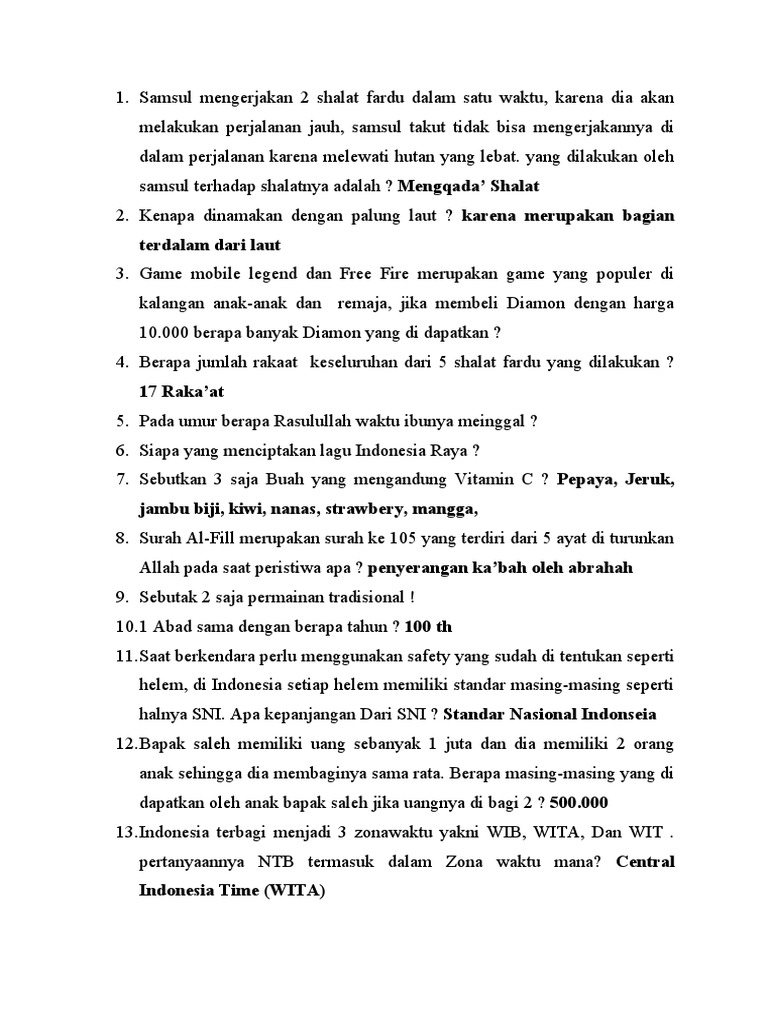 Soal LCC SD Final | PDF