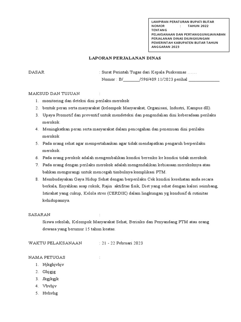 Contoh LHK Rokok | PDF | Pengembangan Diri