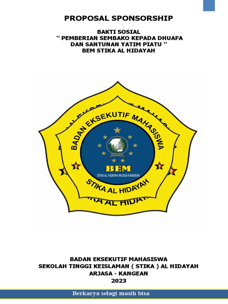 Proposal Sponsorship Baksos Bem 2023 | PDF