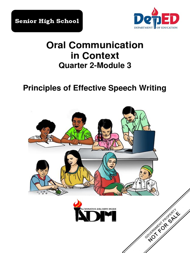 Q2 Oral Communication in Context Module 3 Principles of Effective Speech Writing | PDF | Waste ...