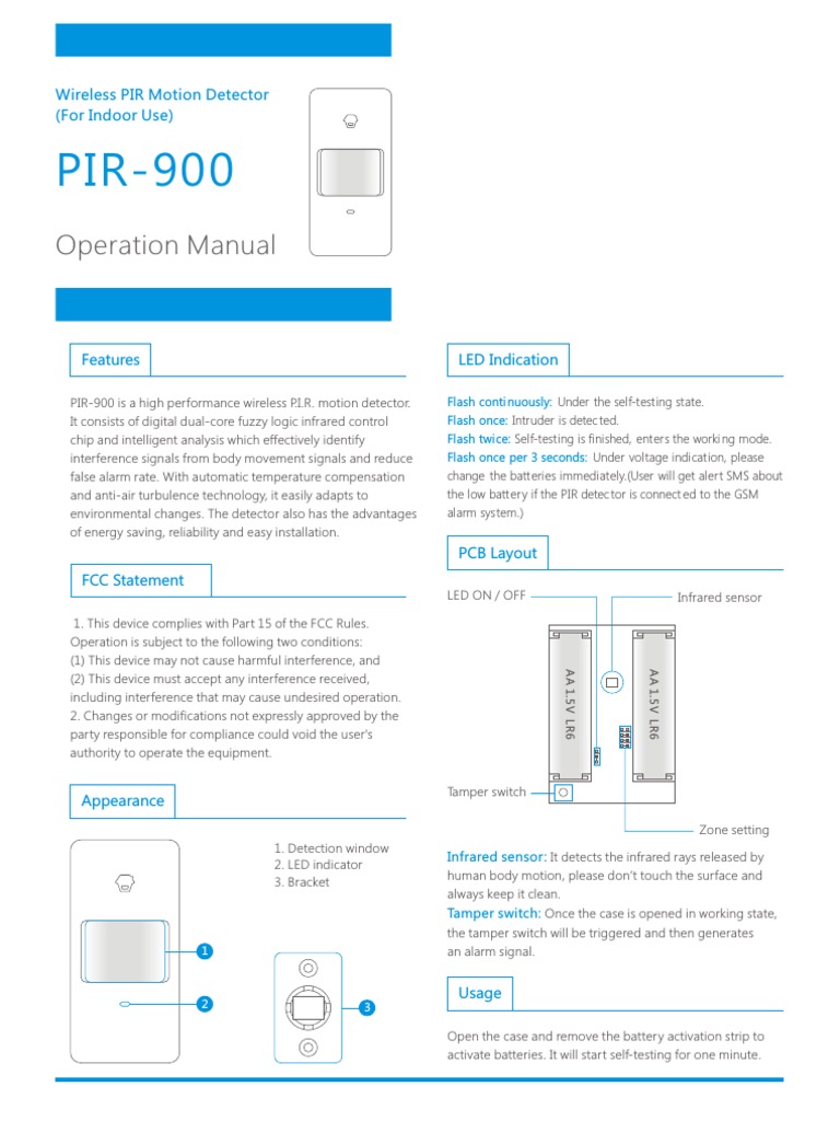Pir 900 | PDF | Electricity | Electrical Engineering