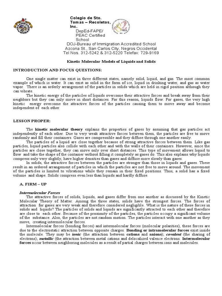 KMT - Properties of Liquid | Download Free PDF | Intermolecular Force ... KMT - Properties of Liquid | Download Free PDF | Intermolecular Force ...