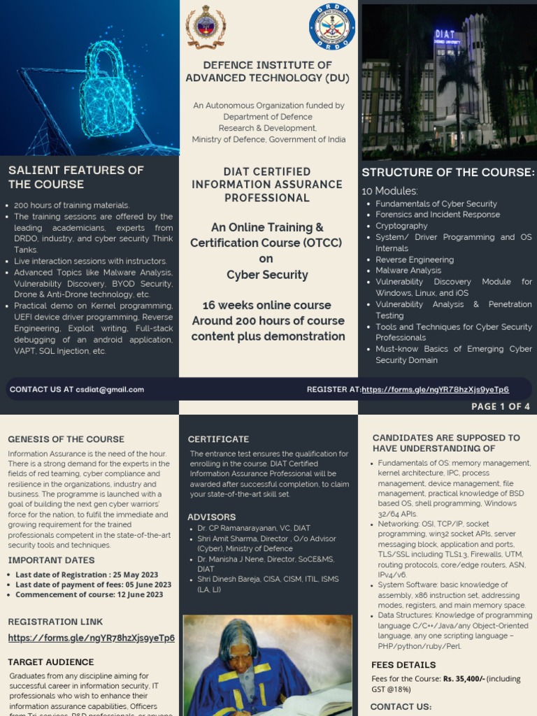 Cyber Security Brochure B04 | PDF | Security | Computer Security