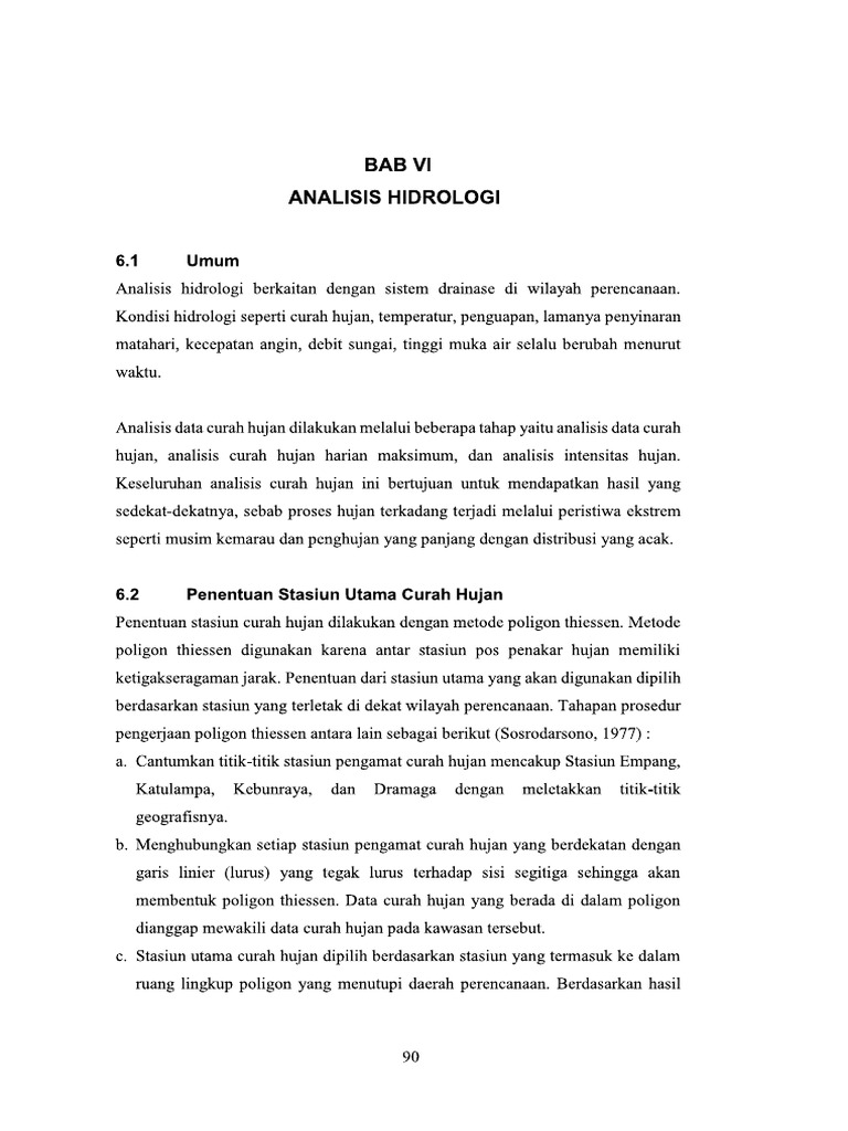 Analisa Hidrologi Dan Perencanaan Saluran Drainase | PDF