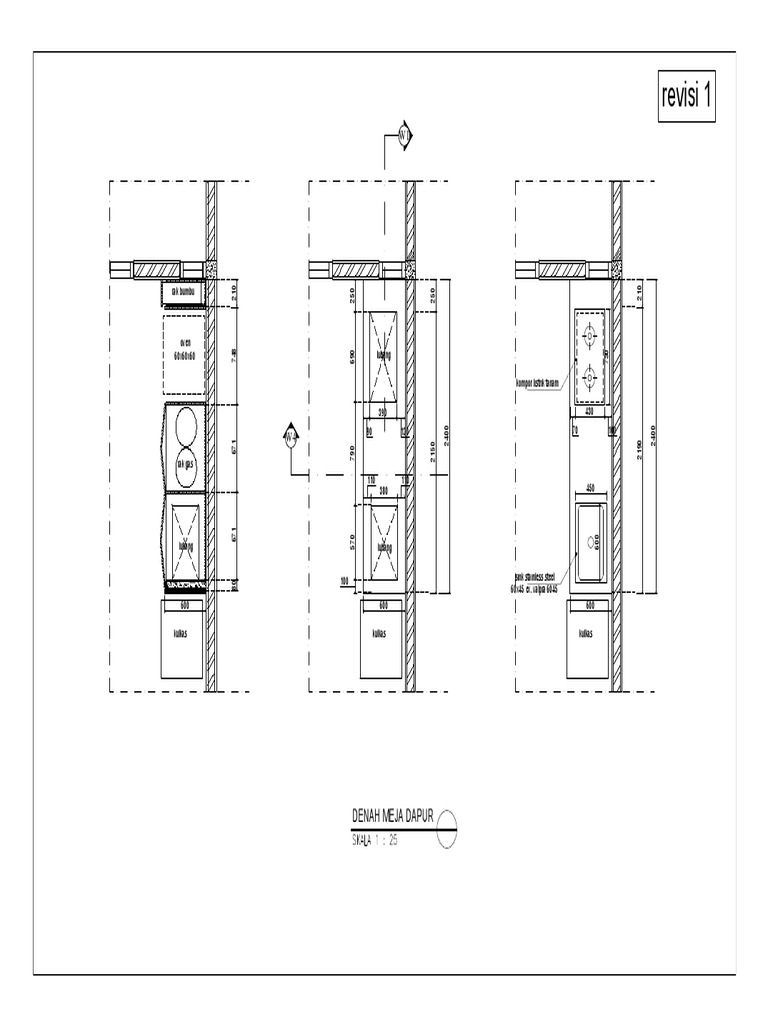 Denah Meja Dapur R1 | PDF