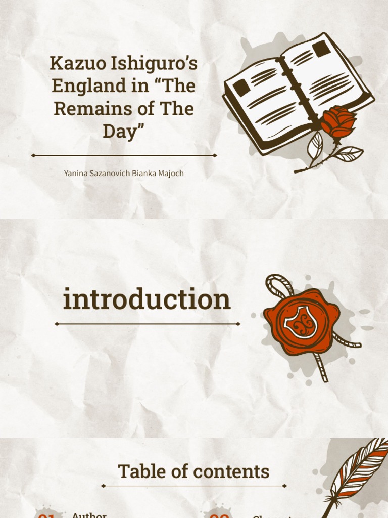 Summary of "The Remains of the Day" | PDF
