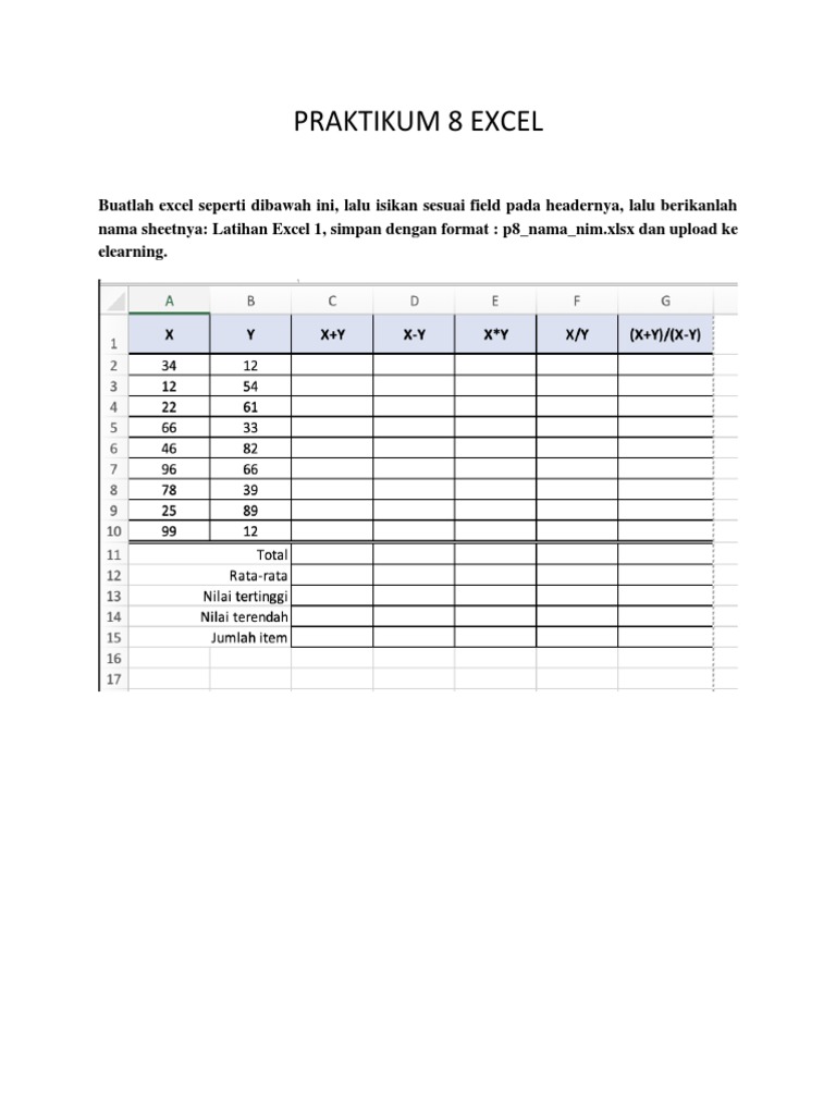 Praktikum 8 Excel-1 | PDF
