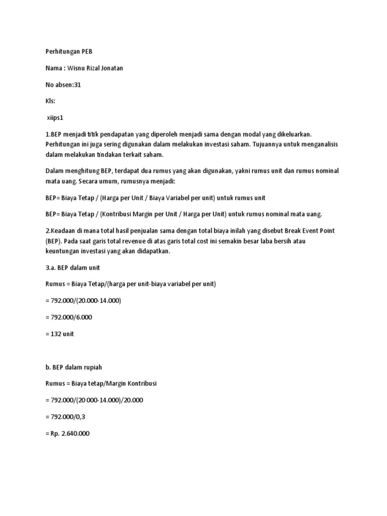 Perhitungan PEB-WPS Office | PDF