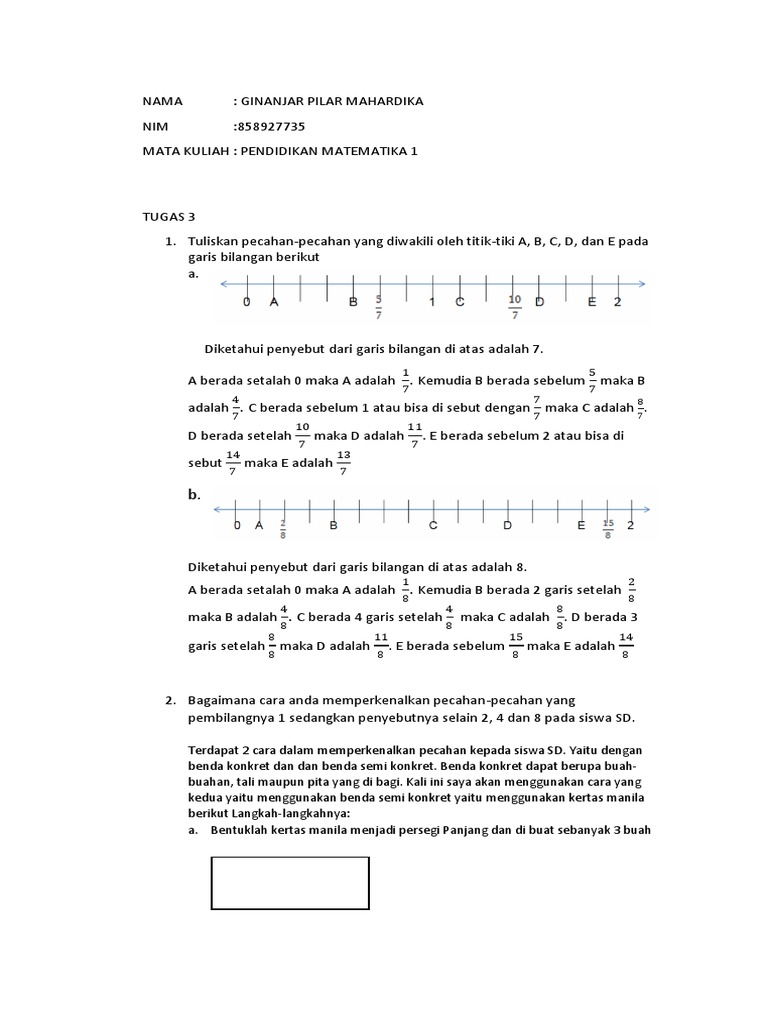 Tugas Tutorial 3 PENDIDIKAN MATEMATIKA 1 | PDF
