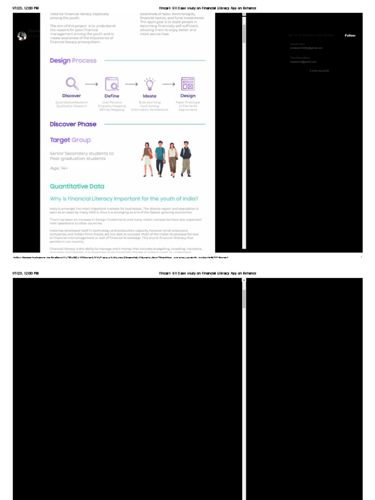 Fincart - UX Case Study On Financial Literacy App On Behance | Download Free PDF | Mobile ...