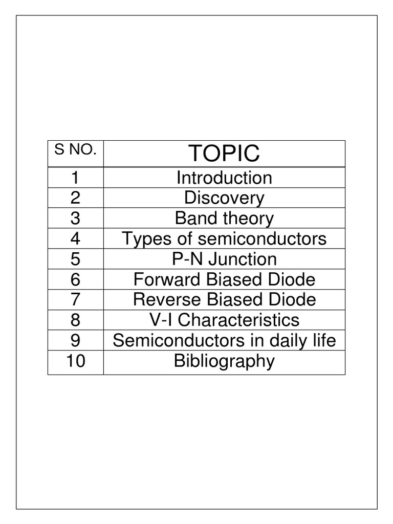 Phy Project | PDF | P–N Junction | Semiconductors