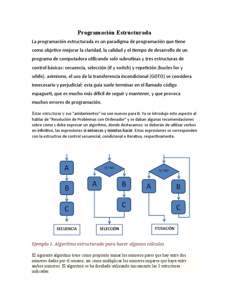 Programación Estructurada Pdf Objeto Informática Programación