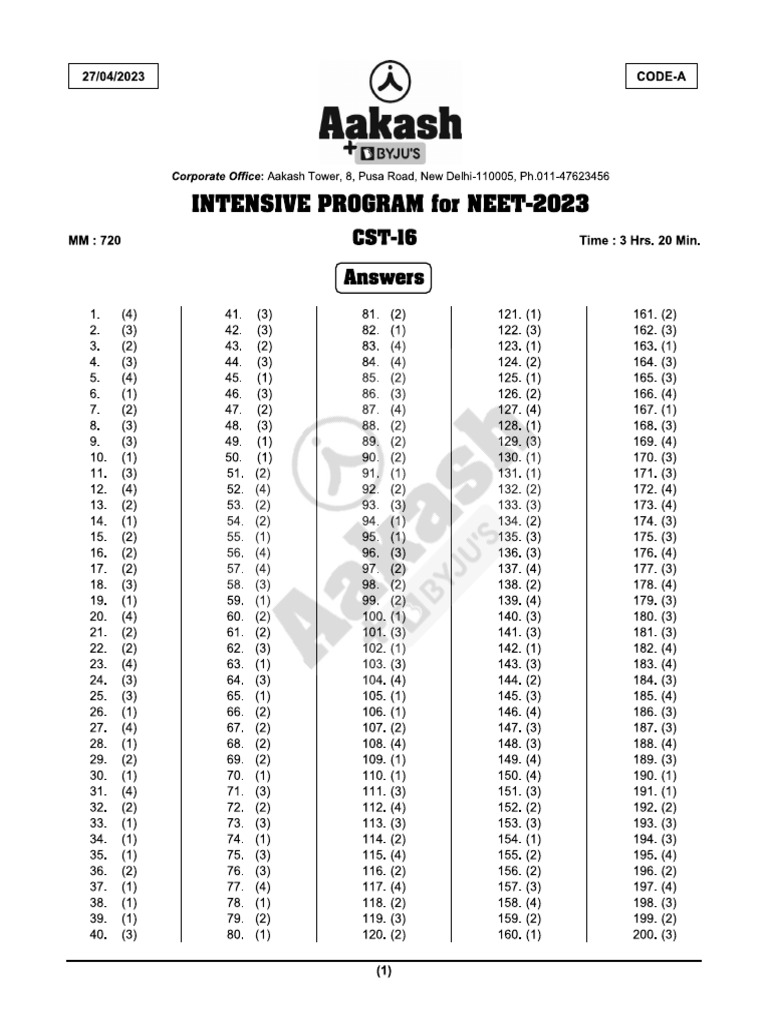CST-16 Code-A Solution | PDF
