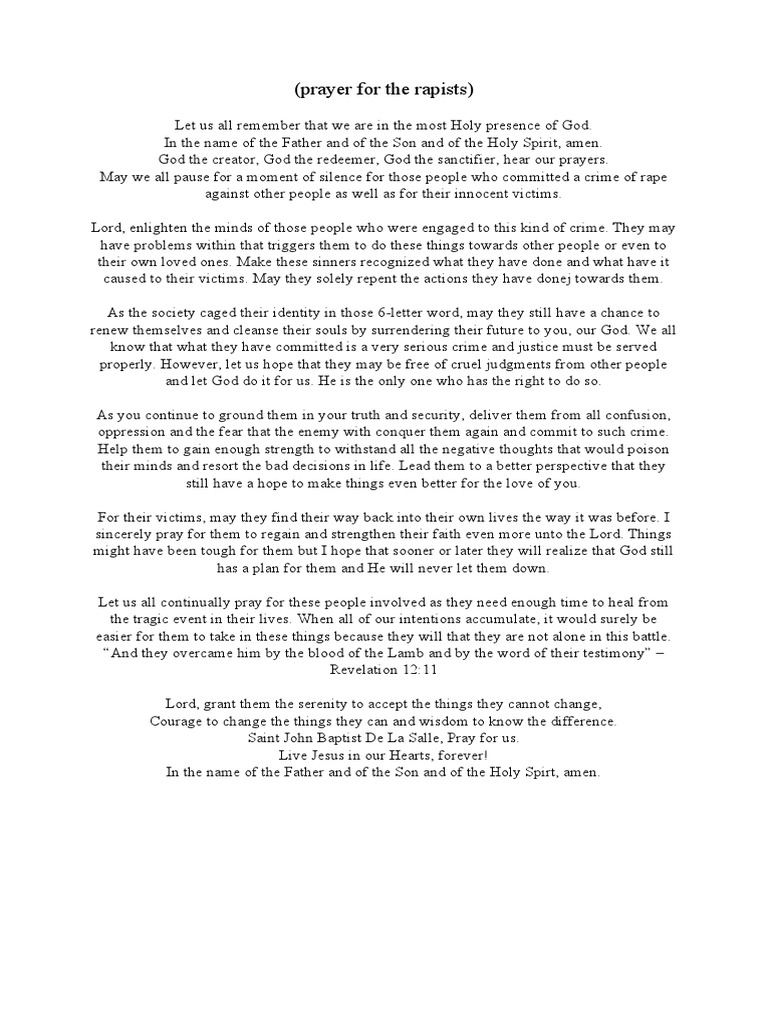 REED - Personal Prayer | PDF | Prayer | God