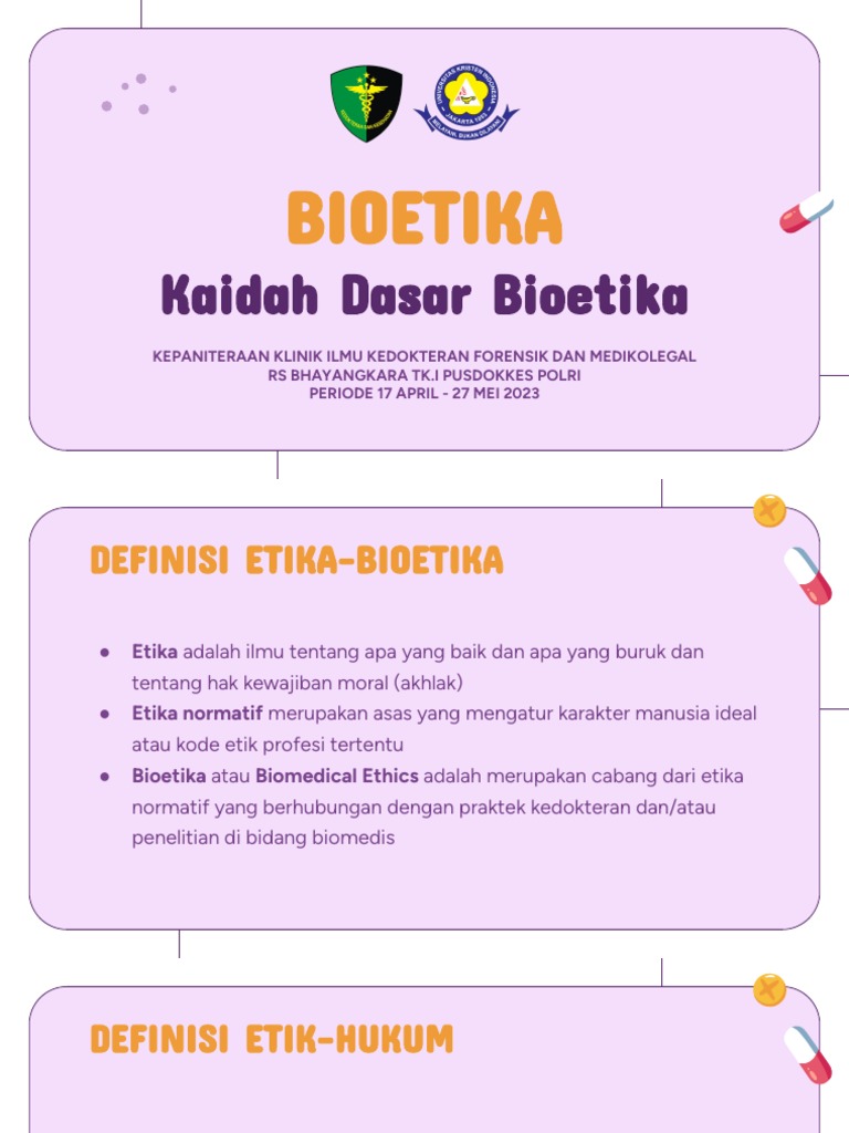 Prinsip Dasar Bioetika dalam Kedokteran | PDF | Kesehatan Holistik
