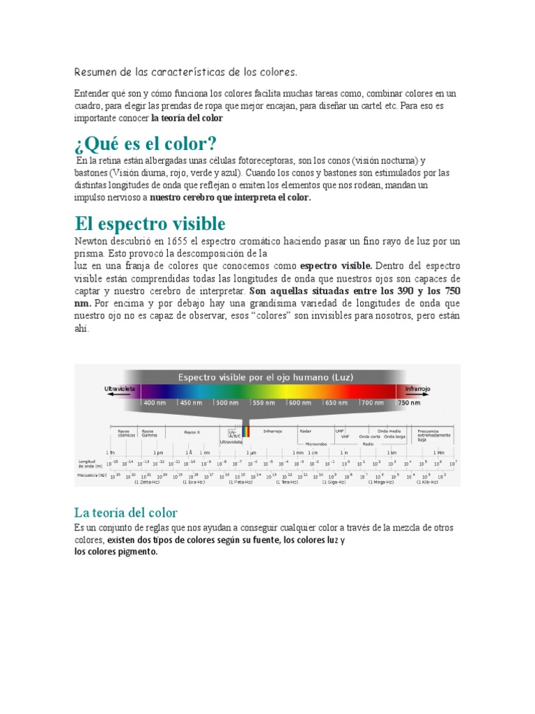 Teoría y Características del Color | PDF | Color | Azul