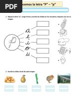 Fichas de Refuerzo de La Letra P | PDF
