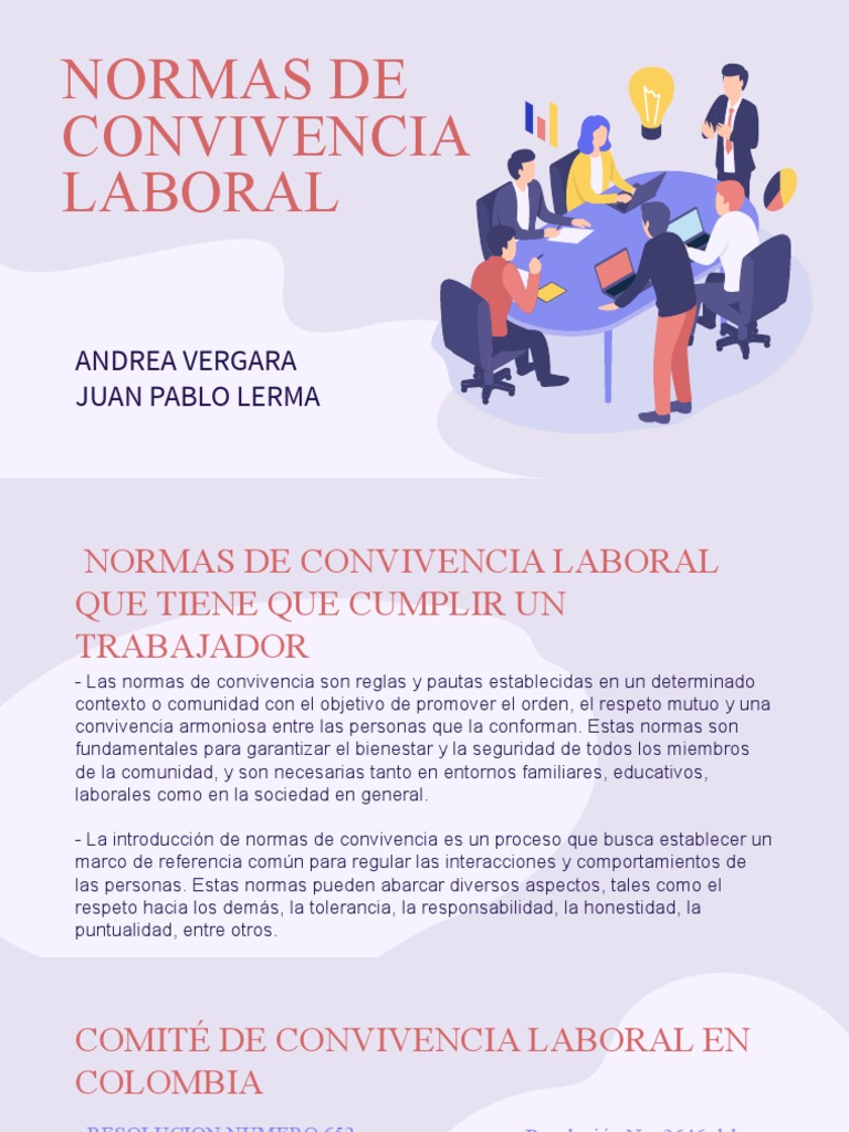 Normas de Convivencia Laboral | Descargar gratis PDF | Comportamiento | Etica Aplicada