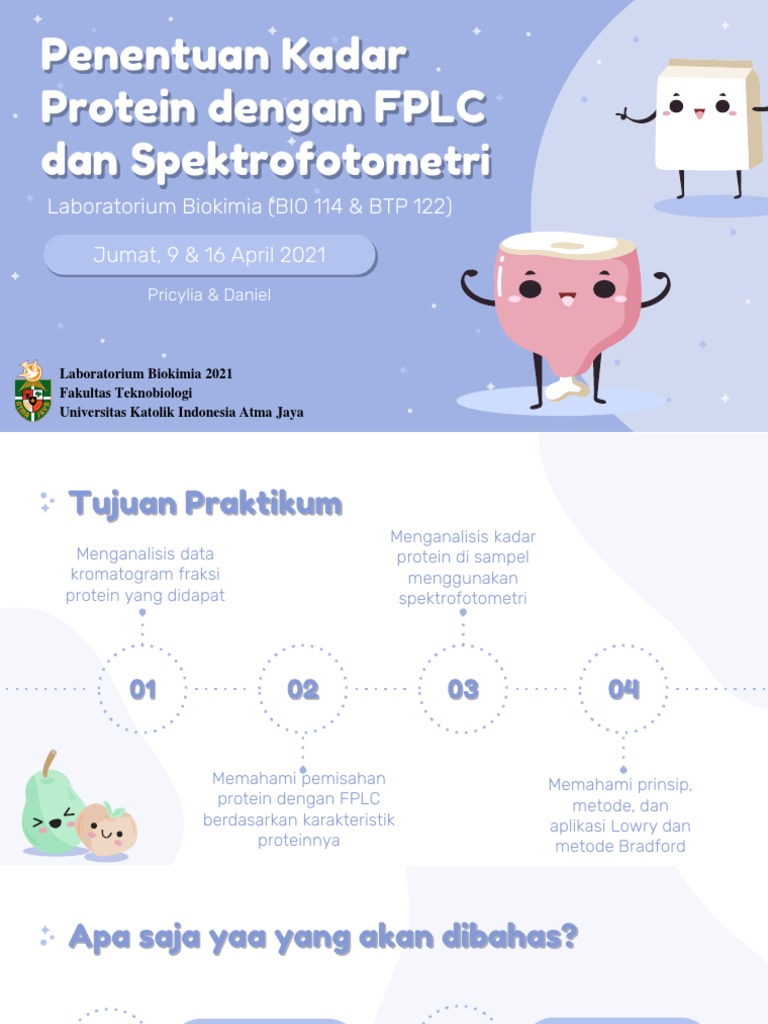 Penentuan Kadar Protein Dengan FPLC & Spektro | PDF | Sains & Matematika