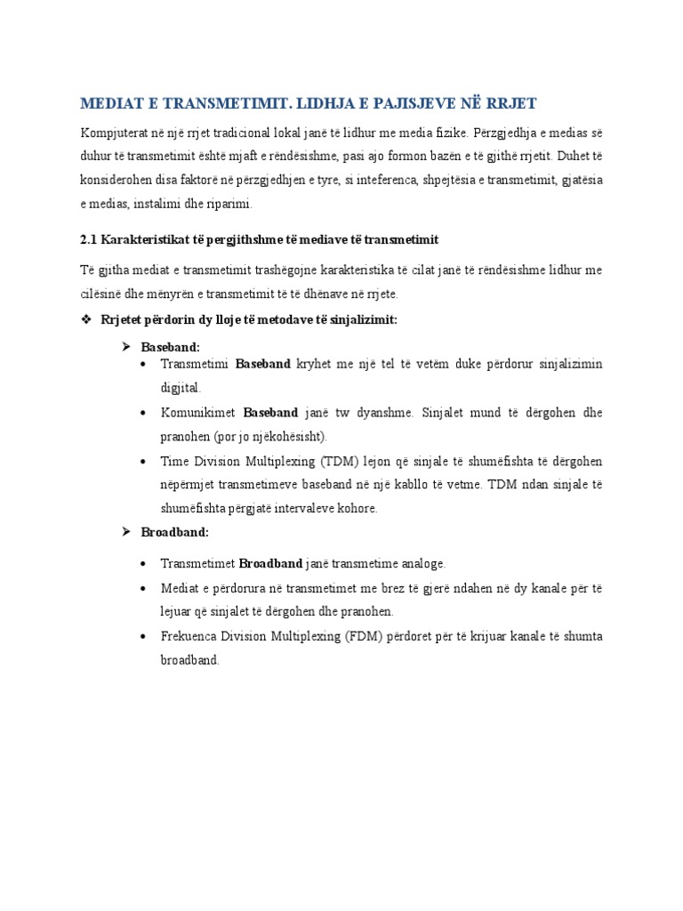 Mediat e Transmetimit | PDF