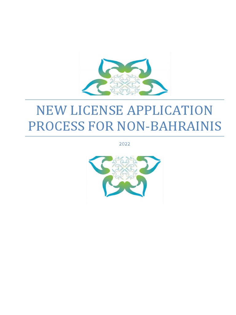 New License Application For Non-Bahrainis 2022 - Mehan | PDF ...