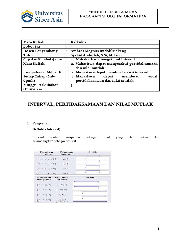 Modul Kalkulus Sesi 3 | PDF