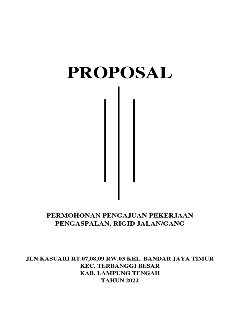 Proposal Pengaspalan Jalan Hendra Ali | PDF