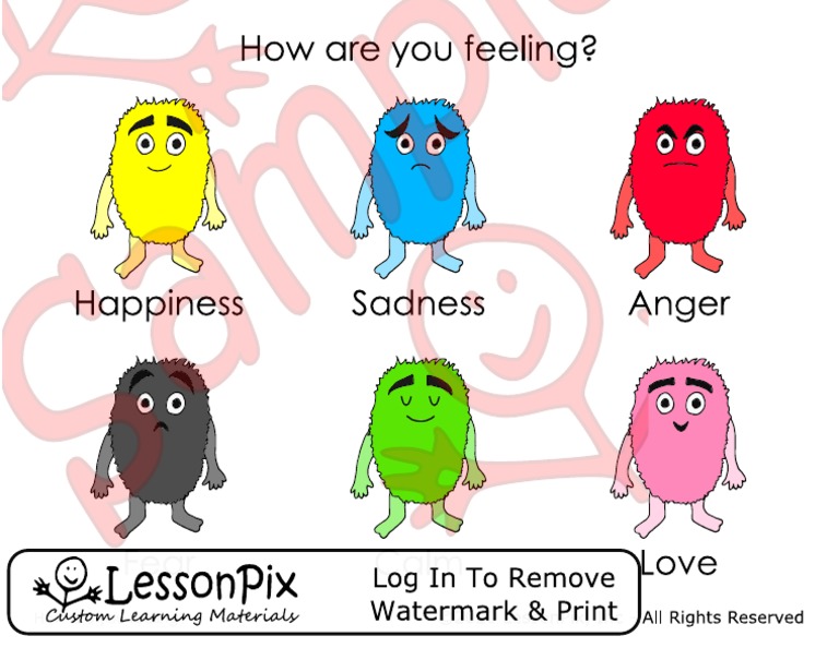 Color+Monsters+Feeling+Chart Material 11220051 | PDF