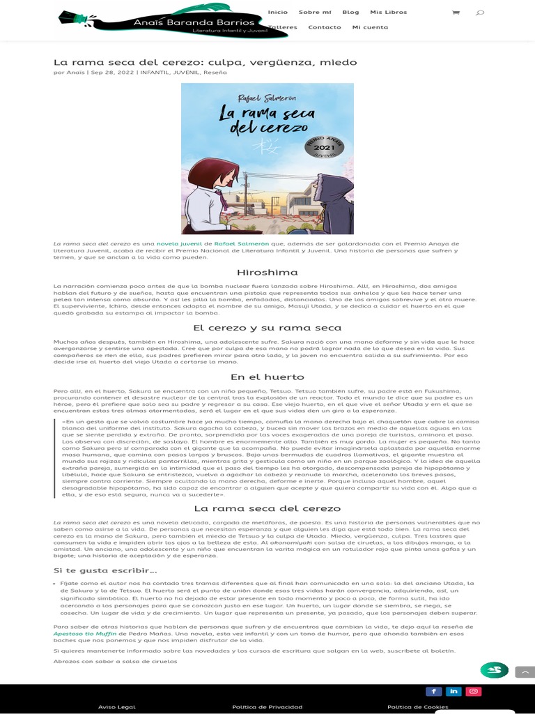 La Rama Seca Del Cerezo Culpa, Vergüenza, Miedo | PDF