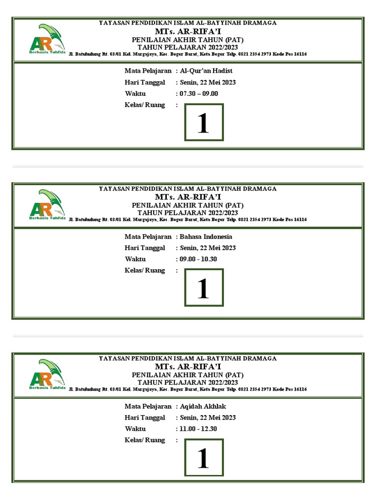 Label Map Soal Pat 2023 | PDF