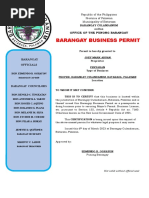 Barangay Endorsement Letter | PDF