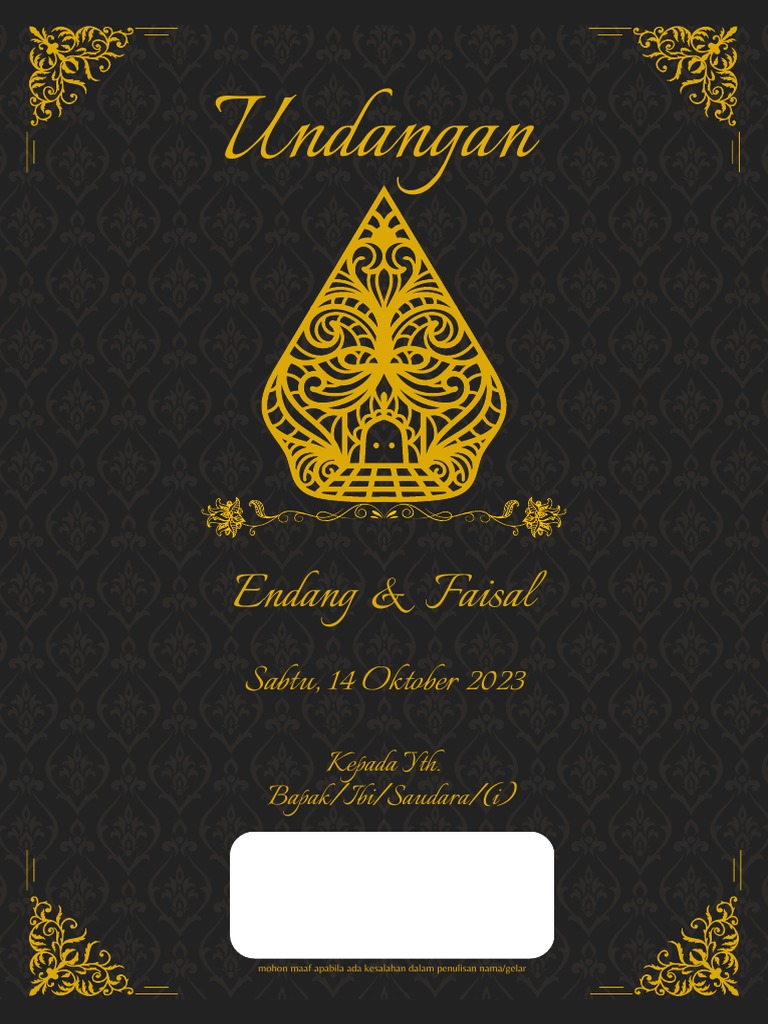 Batik Undangan Pernikahan | PDF