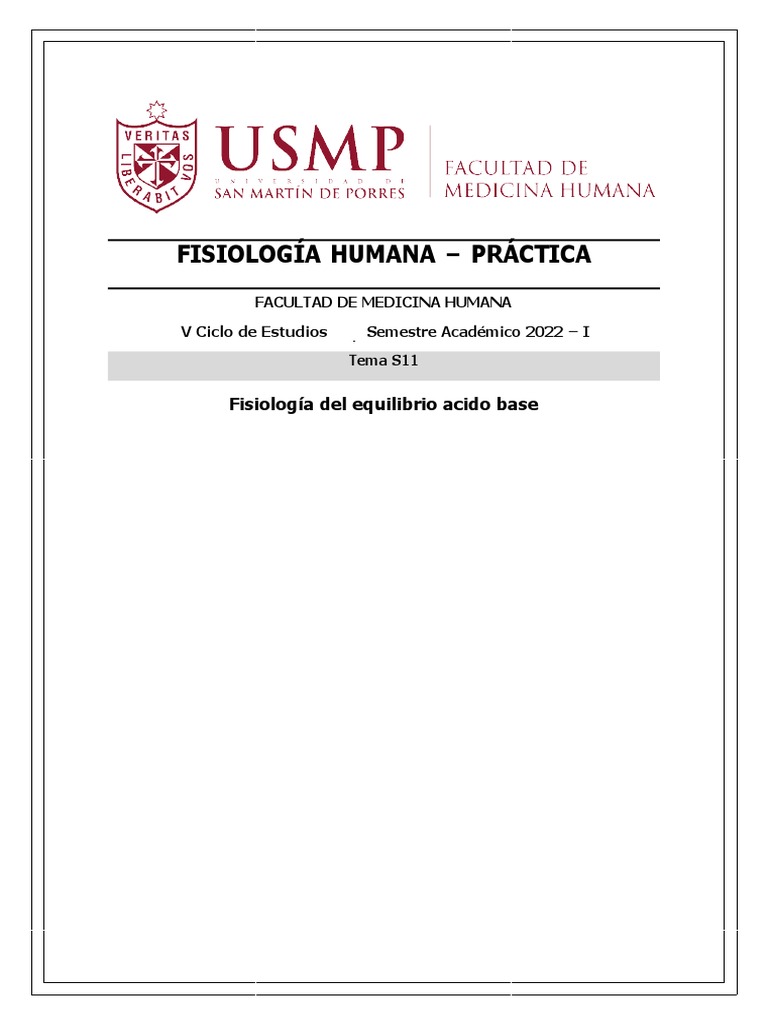 S11 Informe Fisio PRACT | PDF | Ácido | Solución tampón