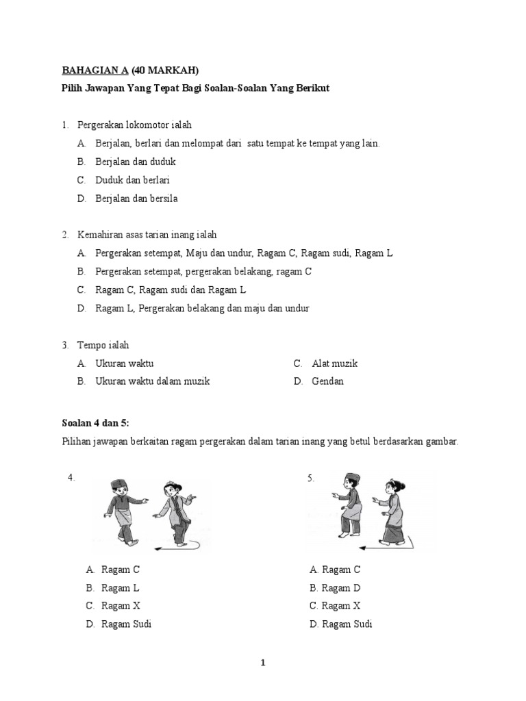 Tarian Inang dan Kemahiran Asas | PDF