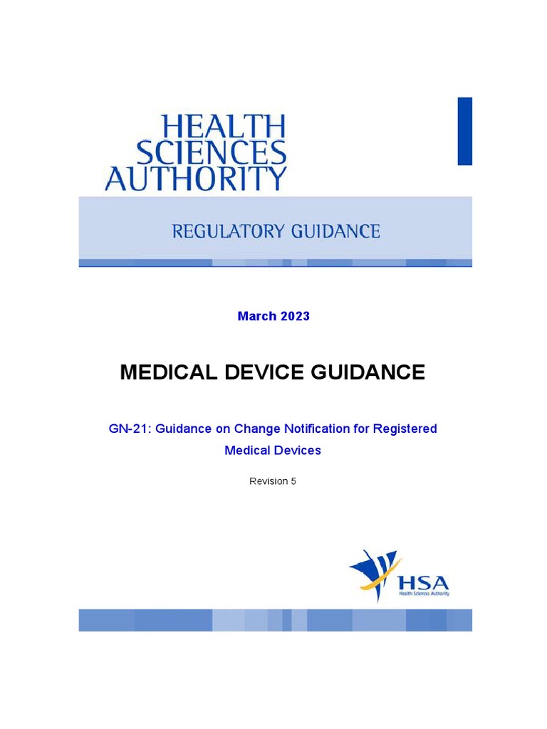 Change Notification for Medical Devices | PDF | Medical Device | Quality Management System