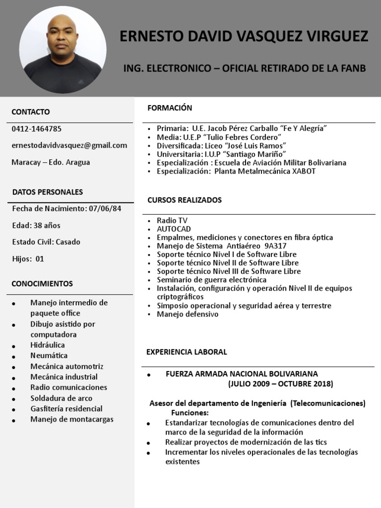 CV Ernesto Vasquez-1 | PDF